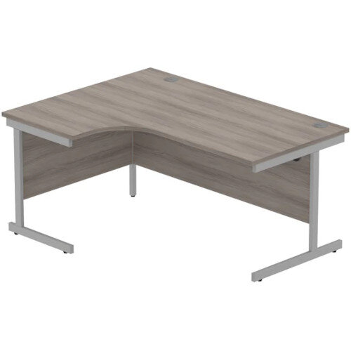 Office Left Hand Corner Desk With Steel Single Upright Cantilever Frame ...
