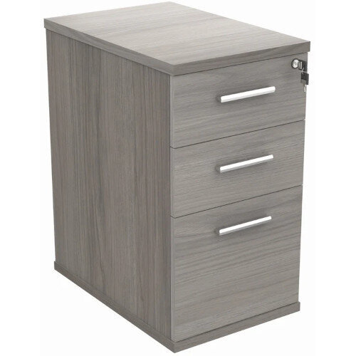 Desk High Office Storage Unit 600 Deep Alaskan Grey Oak - Hunt Office ...
