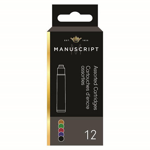 Manuscript 12 Assorted Ink Cartridges MC04611AS - Hunt Office Ireland