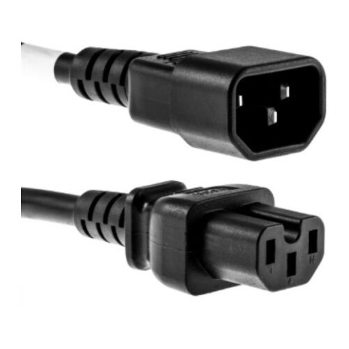 3m IEC Male C14 to Female C15 Lead - Hunt Office Ireland