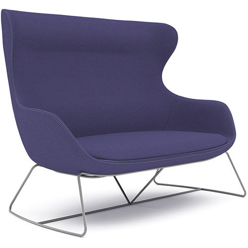 Frovi ILK HIGH 2 Seater Sofa With Chrome Sled Base H1110xW1435xD815mm ...