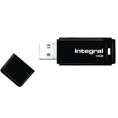 Integral Memory Stick USB 2.0 16GB Black - Hunt Office Ireland