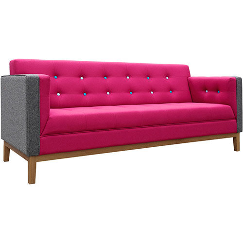 Frovi JIG 3 Seater Sofa With Stained Walnut Frame H830xW2000xD760mm ...