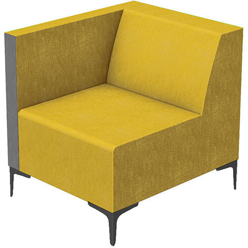 Frovi HUDDLE MODULAR Low Seating Right End Unit With Black Feet ...