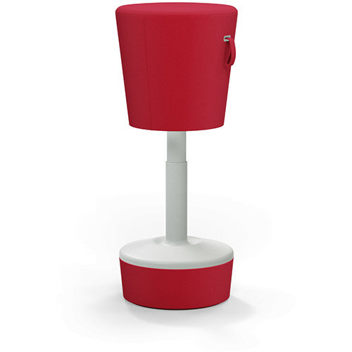 Mickey Ergonomic Height Adjustable Sit Stand Stool - Pouffe with Red ...