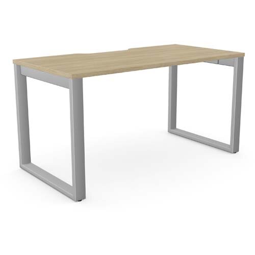 Switch Rectangular Modern Office Desk with Silver Closed Leg & Urban ...