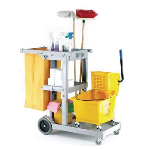 Bentley Mobile Janitorial Multifunctional Cleaning Trolley - Hunt ...