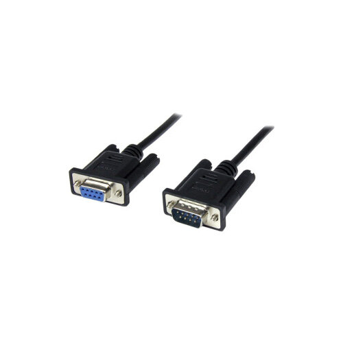 StarTech 1m Black DB9 RS232 Serial Null Modem Cable F/M 1 x DB-9 Male Serial 1 x DB-9 Female ...