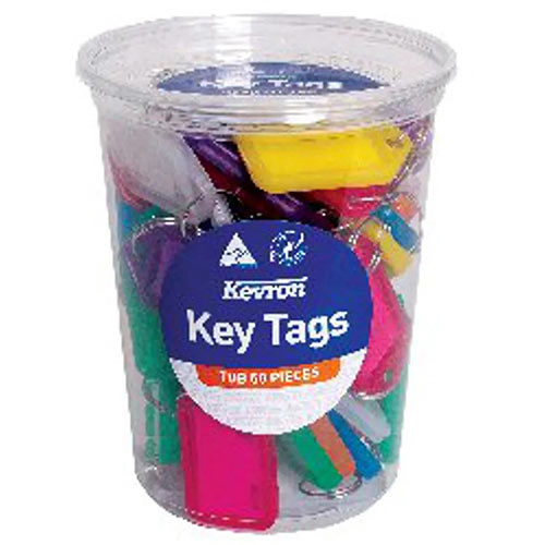 Kevron Standard Key Tags Assorted Pack of 50 ID5TUB50ASST - Hunt Office ...