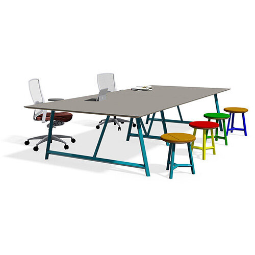 Frovi RELIC Sawn Oak, Weathered Oak or Cutline Top Table With Painted ...