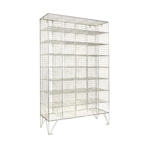 Wire Mesh Locker Multi 40 Compartment Without Doors - Hunt Office Ireland