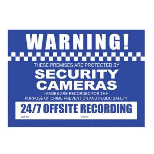 CCTV Warning Signs A4 Size Pack of 4 - Hunt Office Ireland