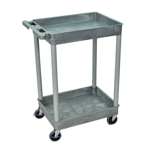 Plastic Trolley With 2 Tray Shelves - Hunt Office Ireland