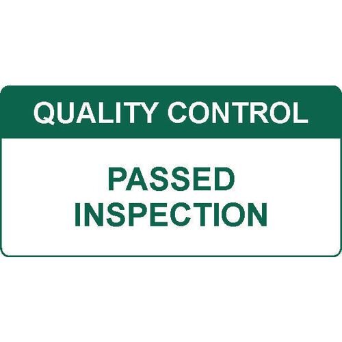 Quality Control Passed Inspection Labels (50x25mm Roll Of 250) - Hunt ...