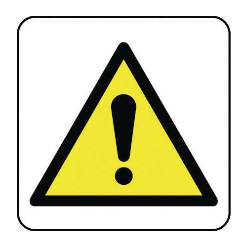 Sign Exclamation Pictorial 400x400 Polycarb - Hunt Office Ireland