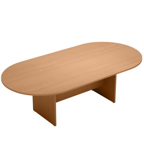 Universal D-End Alder Boardroom Table 2400mm Wide With Panel End Base ...
