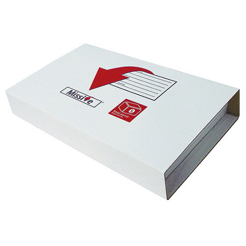 Missive Value Large Book Mailing Boxes 395x310x70mm White Pack of 10 ...