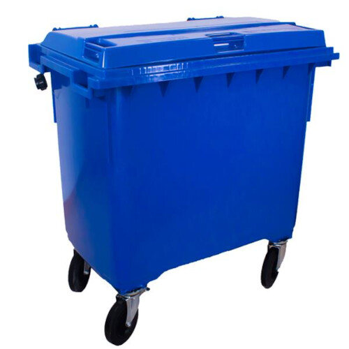 Weber 4 Wheeled Plastic Bin 770L Blue - Hunt Office Ireland