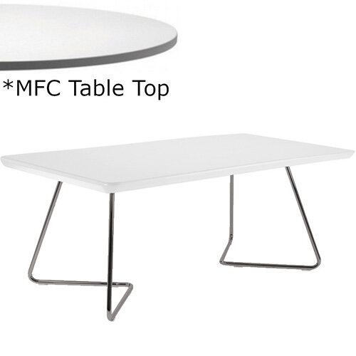 Frovi WIRE Rectangular Coffee Table With Raw Steel WIRE Frame & MFC Top ...