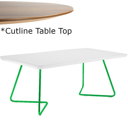 Frovi WIRE Rectangular Coffee Table With Painted Steel WIRE Frame ...