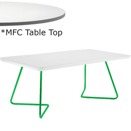 Frovi WIRE Rectangular Coffee Table With Painted Steel WIRE Frame & MFC ...