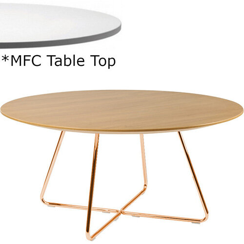 Frovi WIRE Round Coffee Table With Vintage Copper WIRE Frame & MFC Top ...