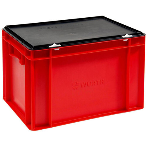 Wurth Storage Box - STRGBOX-PLA-EMPTY-RED-400-300-280 Ref. 0955903680 ...