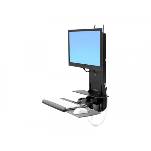 Ergotron StyleView Sit-Stand Vertical Lift, Patient Room - Wall mount ...