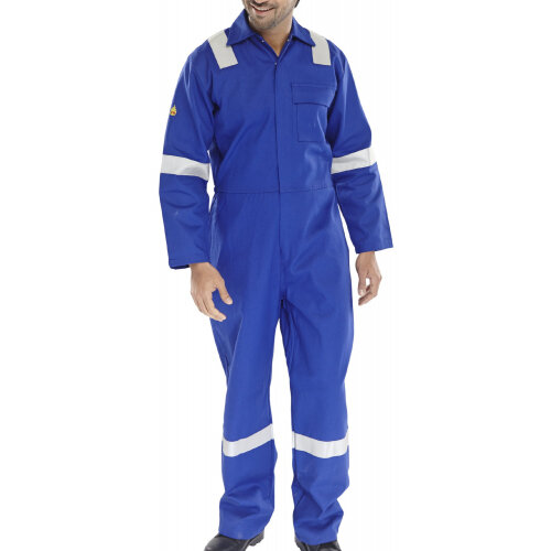 Beeswift Fire Retardant Nordic Design Boilersuit Royal Blue 46 - Hunt ...
