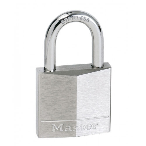MASTER LOCK 40mm wide nickel plated solid brass padlock - Hunt Office ...