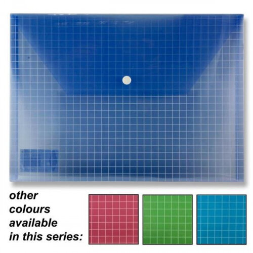 PREMIER A4 BUTTON WALLET GRID DESIGN - 4 ASST. - Hunt Office Ireland