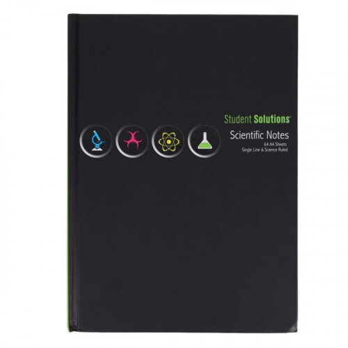 STUDENT SOLUTIONS A4 HARDCOVER 128pg SCIENCE BOOK - Hunt Office Ireland