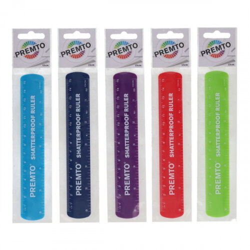 PREMTO 15cm SHATTERPROOF RULER - Hunt Office Ireland