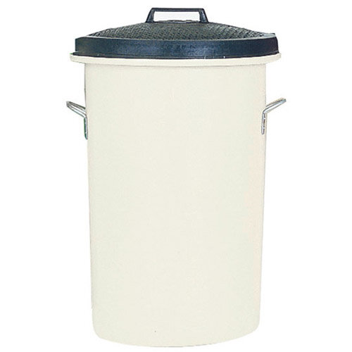Heavy Duty Coloured Dustbin White 85 Litre 311967 - Hunt Office Ireland