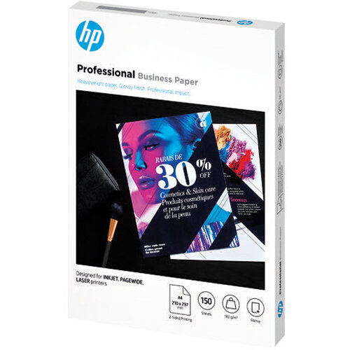 HP Professional Business Paper Glossy 180gsm A4 150 Sheets 3VK91A ...