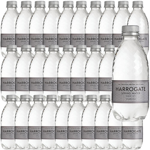 Harrogate Sparkling Water Plastic 330ml Bottle Silver Label Pack of 30 ...
