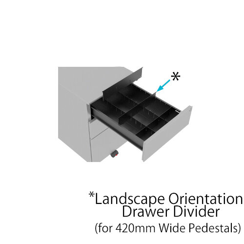 Kito X Series Landscape Drawer Divider For 420mm Wide Steel Pedestals ...