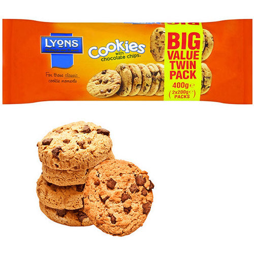 Lyons Biscuits Chocolate Cookies Twin Pack 200g 13724 - Hunt Office Ireland