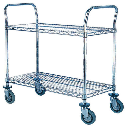 Super Erecta Trolley 1842NC 2-Tier Chrome 329017 - Hunt Office Ireland