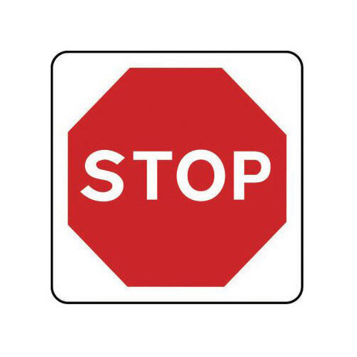 Aluminium General Traffic Sign Stop Sign - Hunt Office Ireland