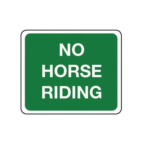 Aluminium Countryside And Agriculture Sign Header No Horse Riding ...