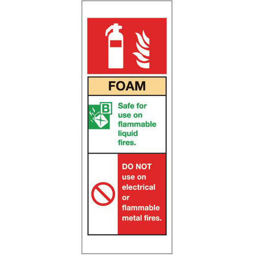Rigid PVC Plastic Fire Extinguisher Sign Foam - Hunt Office Ireland