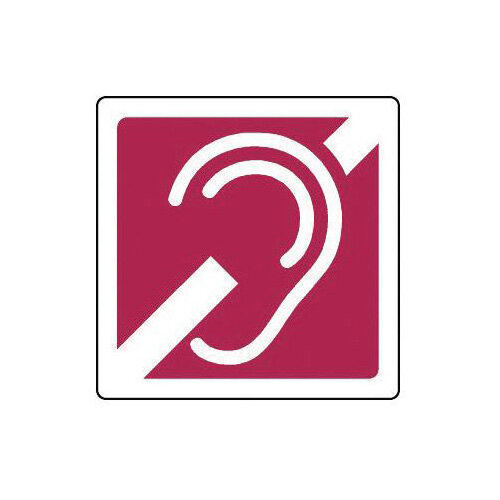 Rigid PVC Plastic Induction Loop Sign - Hunt Office Ireland