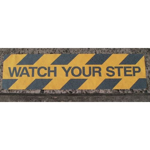 Hazard Warning Tape Printed Safety Grip Strips Anti Slip Message: Watch ...