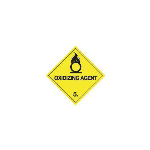 ADR RID IDGM IATA & ICAO Hazardous Substance Sign Label Oxidising agent ...