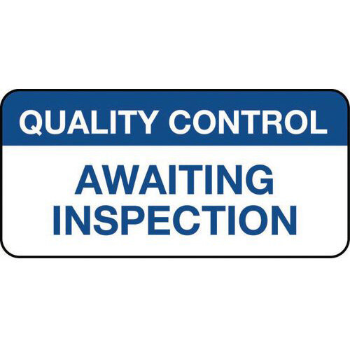 Quality Management Labels Quality Control Awaiting Inspection Roll Of ...