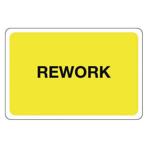 Quality Management Label Rework Matt Vinyl 150X100mm Pack of 10 - Hunt ...