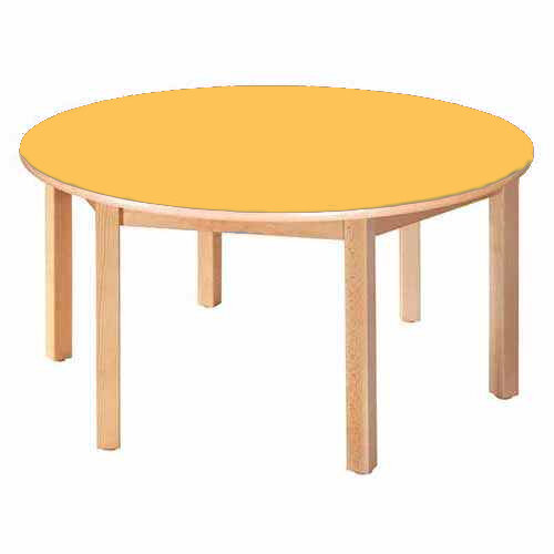 Round Pre-School Table Beech Yellow 120 Diameter 53cm High TC95304 ...