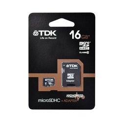 Tdk Micro M/Card 16Gb Wth Sd Adapt Cls10 - Hunt Office Ireland