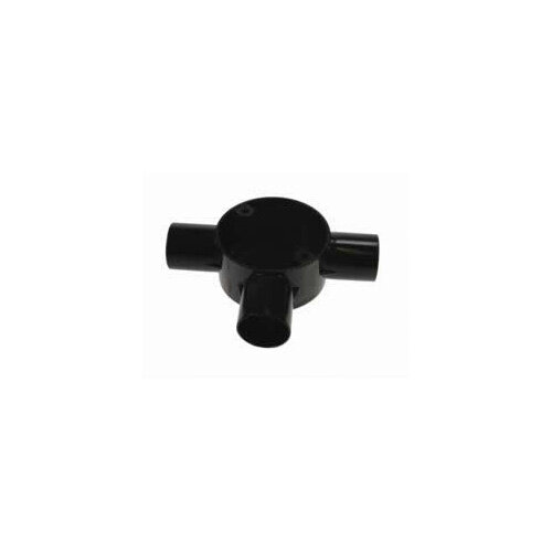 20mm PVC Tee Box - Black - Hunt Office Ireland